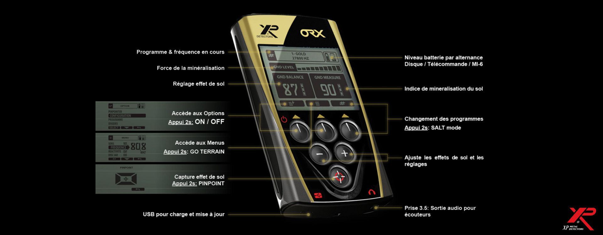 Guide XP ORX : comment régler son détecteur d'or